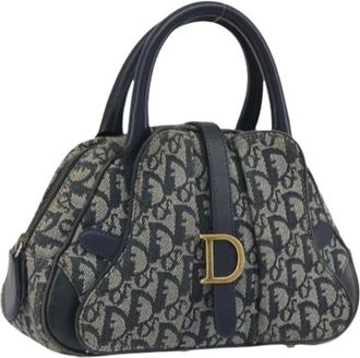 Dior Sac bandouli&egrave;re Trotter en toile Pre-owned - Femme - Pre-owned - Bleu - Taille: ONE Size