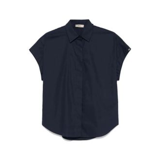 Herno Monogramm Fallschirm Baumwollhemd - - Blouses & Shirts - Damen - Blau - L