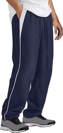 Generic Pantalon de jogging tendance coupe droite pour les sorties et les soir&eacute;es - Taille &eacute;lastique - Bas doux et confortable, noir fonc&eacute;, XXL