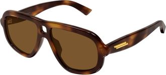 Bottega Veneta Lunettes de soleil Aviator - unisex - Accessoires - Brun - Taille: 53 MM