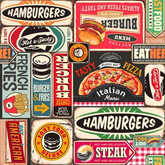 Douceur d'Int&eacute;rieur Wachstuchs-Rolle (RLX 1,40 m x 20 m) Americano, PVC Bedruckt