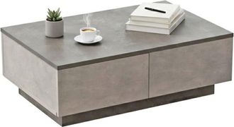 Dmora Wohnzimmertisch Eurus, Niedriger Wohnzimmertisch, Kaffeeregal, Couchtisch f&uuml;r Sofa, 90x60h32 cm, Silber und Anthrazit, mit verst&auml;rkter Verpackung