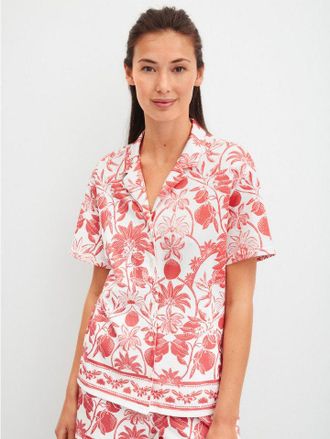 CALIDA Kurzarmshirt Favourites Beach Damen (1-tlg) weiche Baumwollqualit&auml;t, lockere Passform