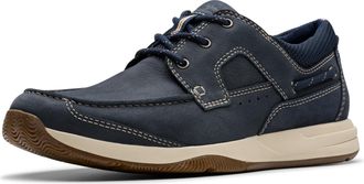 Clarks Sailview Herren-Bootsschuh aus Spitze, Marineblaues Nubuk, 12 Wide