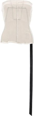 Rick Owens Femme, Tops, Blanc, Taille: 36 FR Top en Denim - Top Bustier