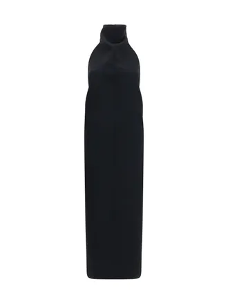 Khaite Womens Dress Roxanne Black Crepe Polyester