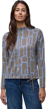 Street One Print Shirt mit Tunnelzug Frosted Blue 40
