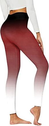 Generic Legging d&eacute;contract&eacute; et confortable pour femme avec imprim&eacute; d&eacute;grad&eacute;, bordeaux, XXL