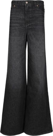 Chlo&eacute; Femme, Jeans, Noir, Taille: W28 Jean &Eacute;vas&eacute; Taille Haute