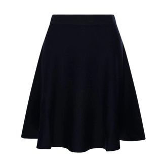 Max Mara Femme, Jupes, Bleu, Taille: 40 FR Wool Midi Skirt