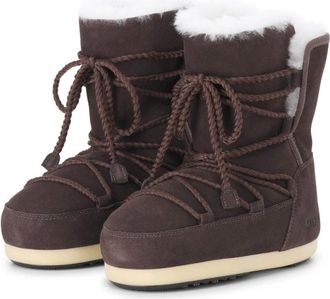 Moon Boot Femme, Chaussures, Brun, Taille: 39 EU Bottines en daim doublées de shearling