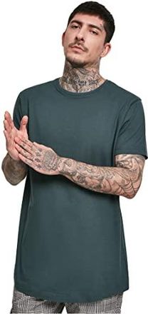 Urban Classics Shaped Long Tee T-Shirt, Vert (Bottlegreen 02245), X-Small Homme
