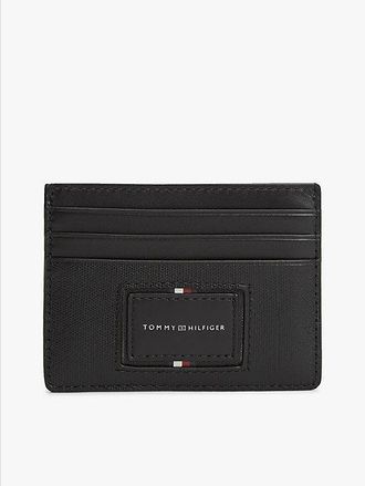 Tommy Hilfiger Porte-cartes en cuir finition grain caviar