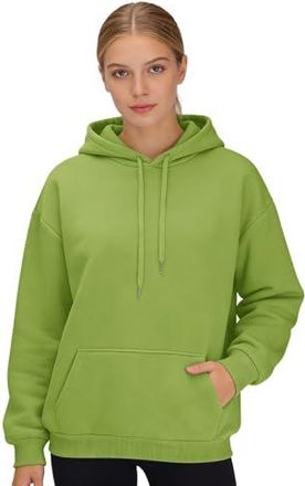 Generic Chandail &agrave; capuche de couleur unie pour homme, doublure en polaire pour lautomne et lhiver, coupe ample, v&ecirc;tement de sport d&eacute;contract&eacute;, chandail &agrave; cap