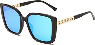 Generic Lunettes de soleil oeil de chat à large monture pour hommes et pour femmes, lunettes de soleil décoratives pour célébrités de rue (couleur : F, taille