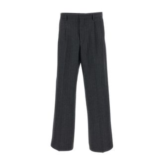 Sunflower Stoffhose mit Bundfalten - - Trousers - Herren - Grau - L