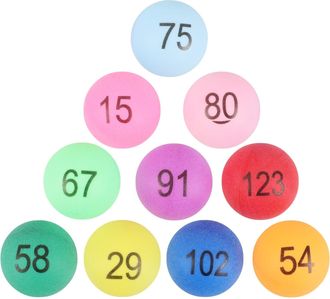 UPKOCH 150 Nummerierte Tombola B&auml;lle aus PP Bunte Lotteriekugeln 1-150 f&uuml;r Partyspiele und Verlosungen Langlebige Ziehungsb&auml;lle f&uuml;r Veranstaltungen und Spiel