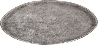 Eglo LIVING Dekoschale Forleyet, elegante Schale zum Dekorieren, flacher Dekoteller handmade aus Aluminium in Nickel-Antik, Metallteller 30,5 x 27,5 cm