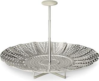 Amazon Basics Ausziehbarer Dampfgarkorb, ausziehbar von 14,2 cm auf 23,5 cm, Edelstahl, sp&uuml;lmaschinenfest