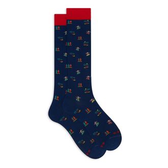 Gallo Gallo, Femme, Sous-v&ecirc;tements, Multicolore, Taille: ONE Size Longues Chaussettes en Coton avec Motif de Surf
