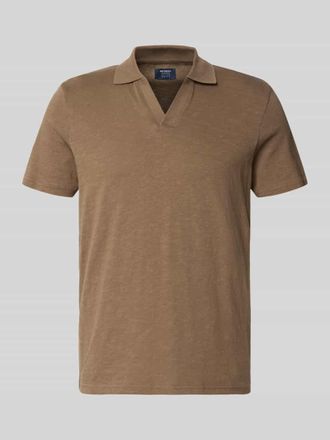 Mc Neal Slim Fit Poloshirt mit V-Ausschnitt