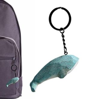 Generic Porte-cl&eacute;s en bois - Adorable pendentif en forme de baleine | Pendentifs artisanaux pour voitures, sacs &agrave; dos, d&eacute;coration pour filles et gar&ccedil;ons, 3, R