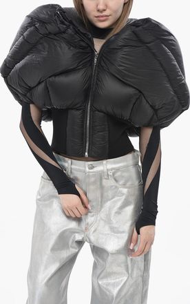 Rick Owens PORTERVILLE &Auml;rmellose Steppjacke HORUS mit Frontrei&szlig;verschluss Rick Owens