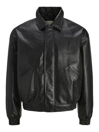 Jack & Jones PU Jacket Veste Bomber Jcochrome en polyur&eacute;thane, Noir, XL Hommes