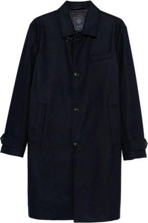 Fay Homme, Manteaux, Bleu, Taille: L Manteau en laine avec agrafe