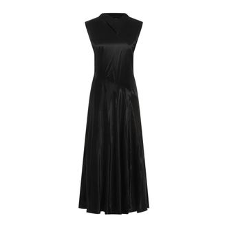 Jil Sander Schwarzes Cupro-Langkleid - - Dresses - Damen - Schwarzk - XS