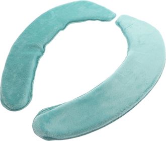 BESPORTBLE Wc Sitzbezug aus Flanell Verdicktes Selbstklebendes Toilettenkissen Waschbare Toilettenunterlage f&uuml;r Jahreszeiten Badezimmerzubeh&ouml;r 1 Paar Hellblau