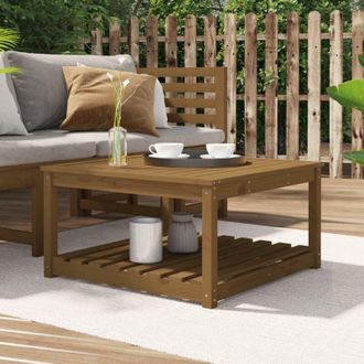 vidaXL Vidaxl - Table de jardin marron miel 82,5x82,5x45 cm bois massif de pin