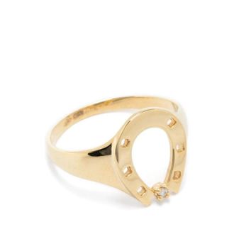 Aliita Aliita, Femme, Accessoires, Jaune, Taille: 50 MM Bijoux Horseshoe Brillante en Or Jaune