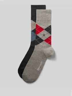 Burlington Socken mit Label-Applikation 2er-Pack