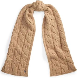 Polo Ralph Lauren &Eacute;charpe en laine - Femme - Accessoires - Beige - Taille: ONE Size