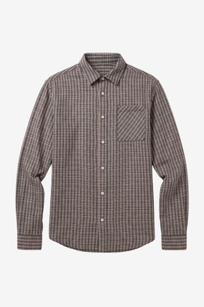 Knowledge Cotton Apparel Herren vegan Hemd Dune Regular Karo Blau Kariert