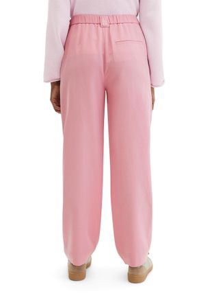 Marc O'Polo Dehnbund-Hose MARC OPOLO MINU Barrel, Damen, Gr. 34, N-Gr, medium pink 7847, Web, Obermaterial: 90% Lyocell, 10% Leinen, lang, Hosen, Model Minu barre