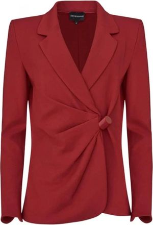 Emporio Armani Femme, Vestes, Rouge, Taille: 44 FR Punto Milano Blazer