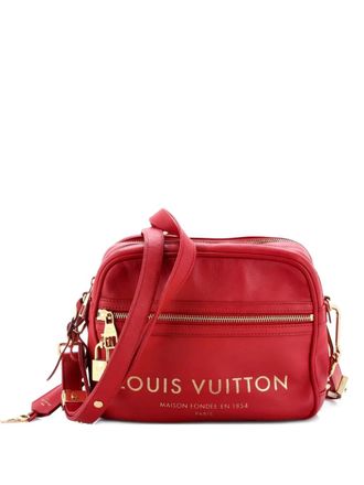 Louis Vuitton sac port&eacute; &eacute;paule Flight Paname Takeoff Bag en cuir - Rouge