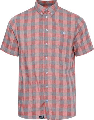 FQ1924 FQYaron Herren Kurzarmhemd Herrenhemd Hemd mit Kent Kragen aus 100% Baumwolle, Gr&ouml;&szlig;e:M, Farbe:Baked Apple (181648)