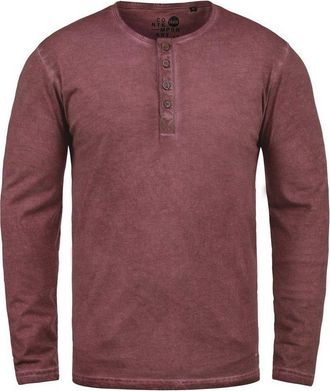 Solid Rundhalsshirt SDTimur Longsleeve mit Used-Look Waschung