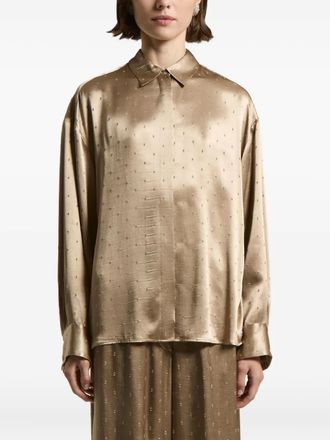 PESERICO chemise à pois - Tons neutres