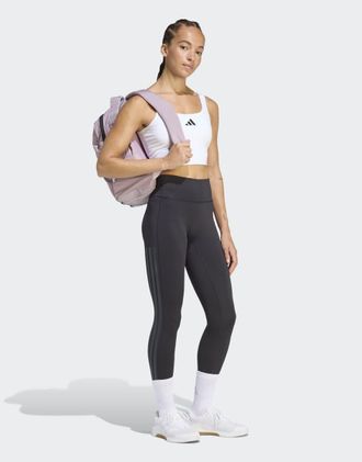 adidas adidas Training - Optime - Legging 7/8 &agrave; 3 bandes - Noir