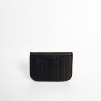 Paul Smith Striped Leather Flap Wallet - Brown
