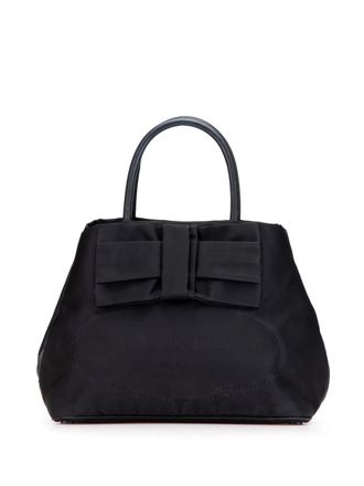 Prada sac à bandoulière Bow en tissu à logo Canapa (2013-2025) - Noir