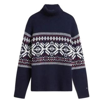 Tommy Hilfiger Rollkragenpullover aus Wollmischgewebe mit Fair-Isle-Muster - - Knitwear - Herren - Mehrfarbig - S