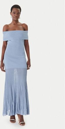 Michael Kors Strickkleid MS683HGBFD Himmelblau Slim Fit