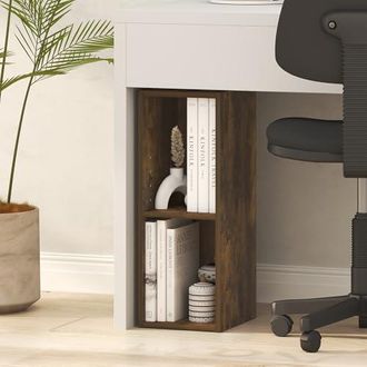 Furinno Fulda B&uuml;cherregal, 2-st&ouml;ckiges schmales B&uuml;cherregal, Regal mit 8-Zoll breitem Stauraum, 23,6(T) x 20,0(B) x 53,8(H) cm, f&uuml;r Wohnzimmer, Schlafzimmer, 