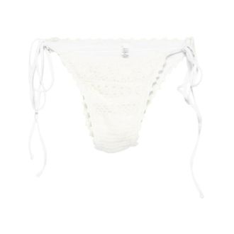 Frankies Bikinis H&auml;kel-Bikini mit seitlichen B&auml;ndern - - Swimwear - Damen - Wei&szlig; - S