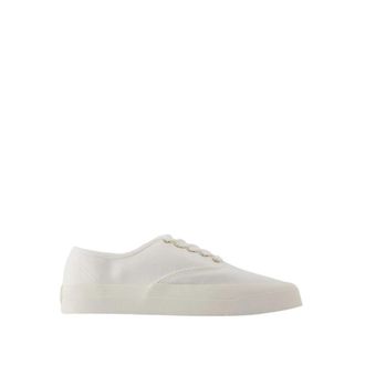 Maison Kitsun&eacute; Canvas Schn&uuml;r-Sneakers - - Shoes - Damen - Wei&szlig; - 40 EU